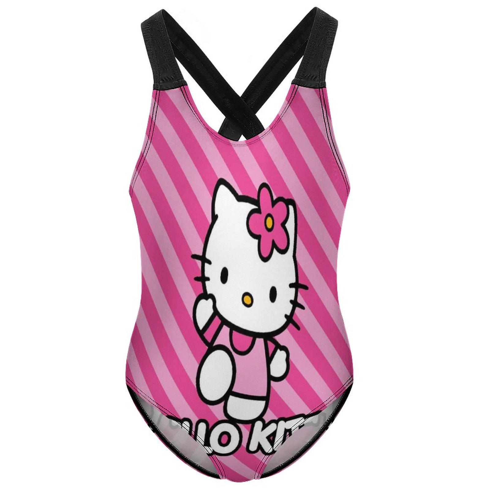 Girls Hello Kitty One Piece Swimsuit Bathing Suit Beachwear - Walmart.com