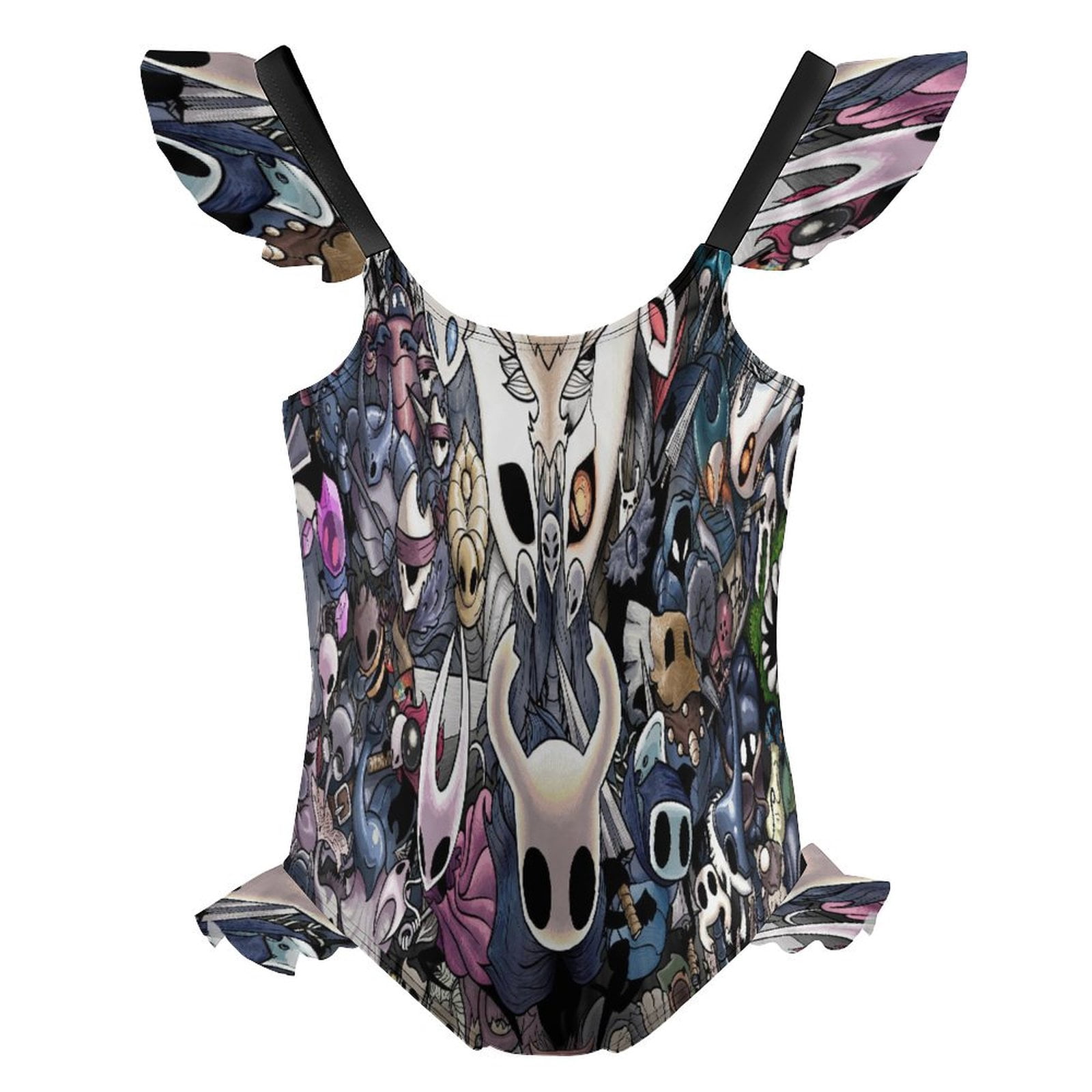 Girls Hollow Knight One Piece Swimsuit Flutter Sleeve Bathing Suit ...