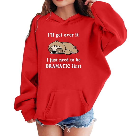 Girls Hooded Sweatshirts Fall Winter Hoodies Cute Casual Long Sleeve ...