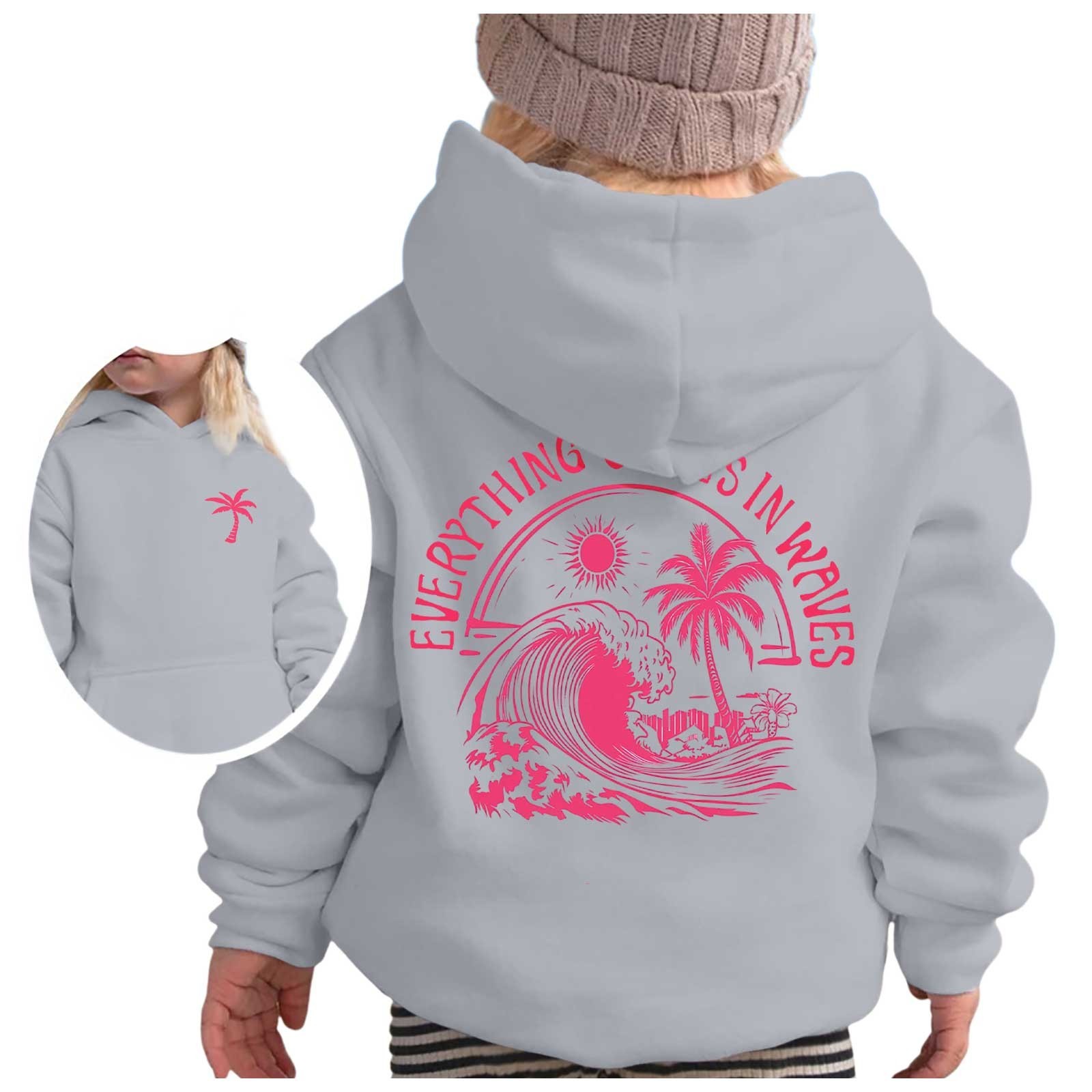 Girls Hooded Sweatshirts Fall Winter Hoodies Cute Lightweight Long ...