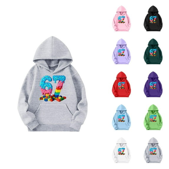 Girls Hoodie Set Six Seven Ice Cream Drip Cool Meme Hoodie Funny 67 ...