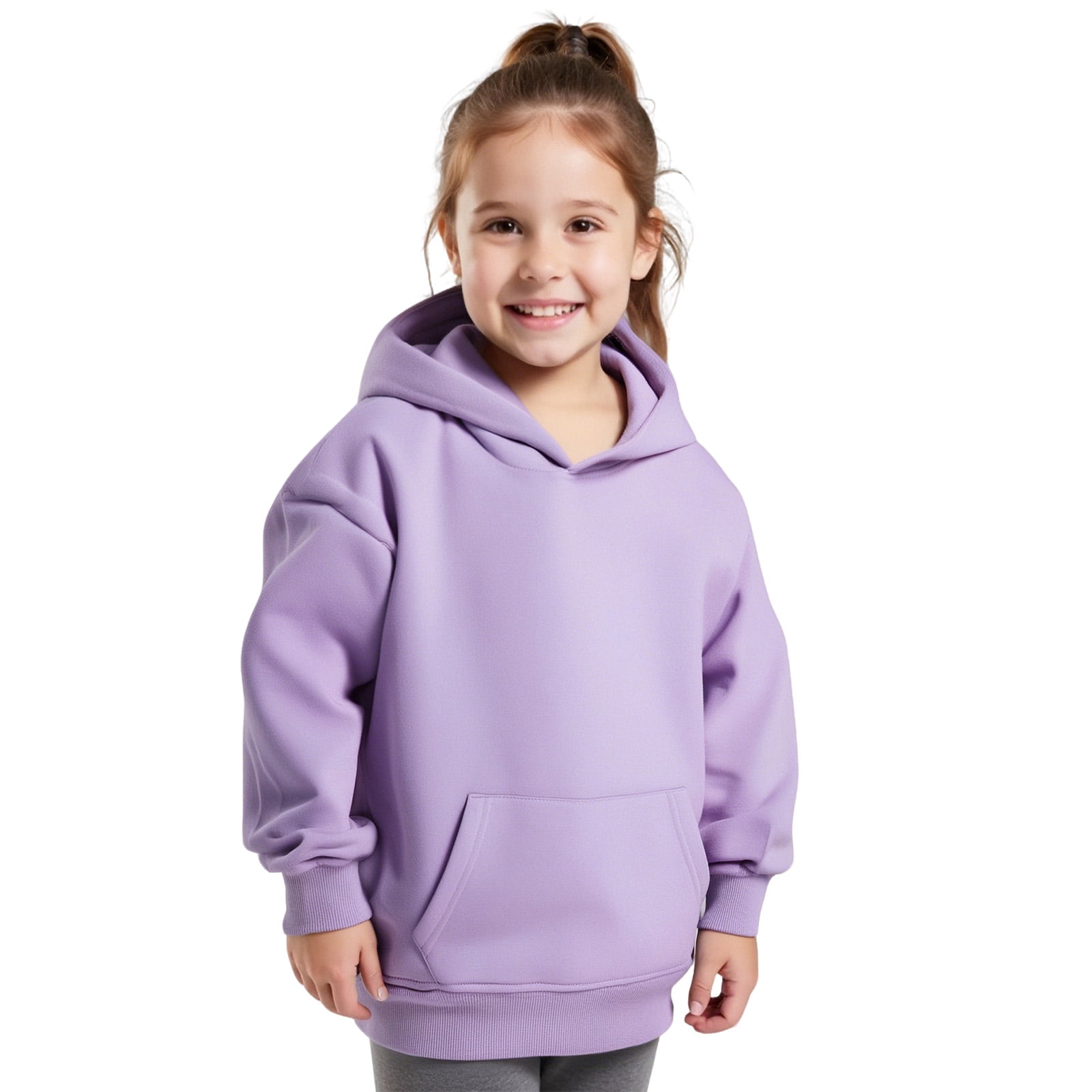 Girls Hoodies Purple Hooded Casual Long Sleeve Classic Hoodie Fall ...