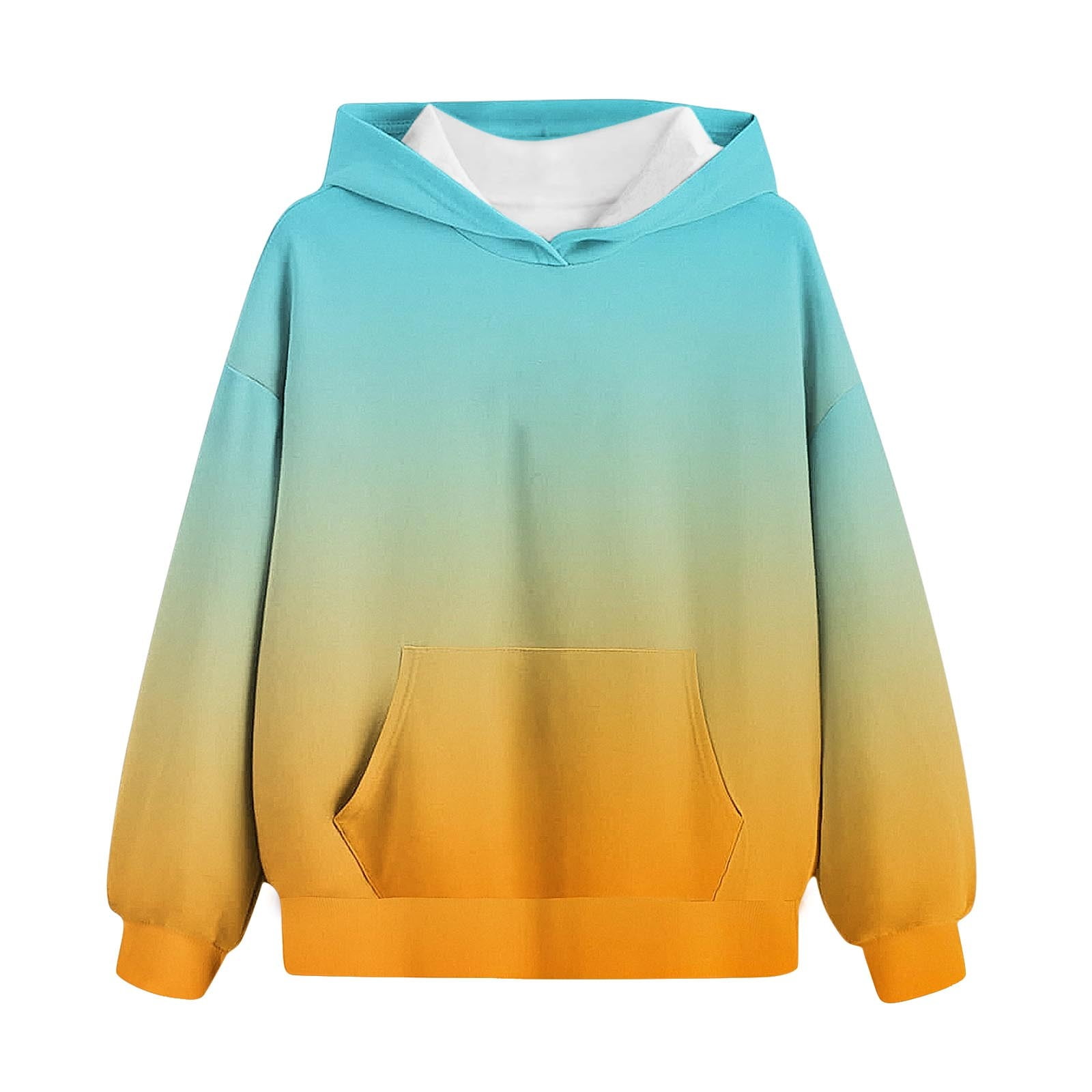 Girls Hoodies & Sweatshirts Casual Gradient Tops Tunic Kid Girls Boys ...