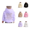 Girls Hoodies & Sweatshirts For Winter Casual Wear Round Neck Letter ...