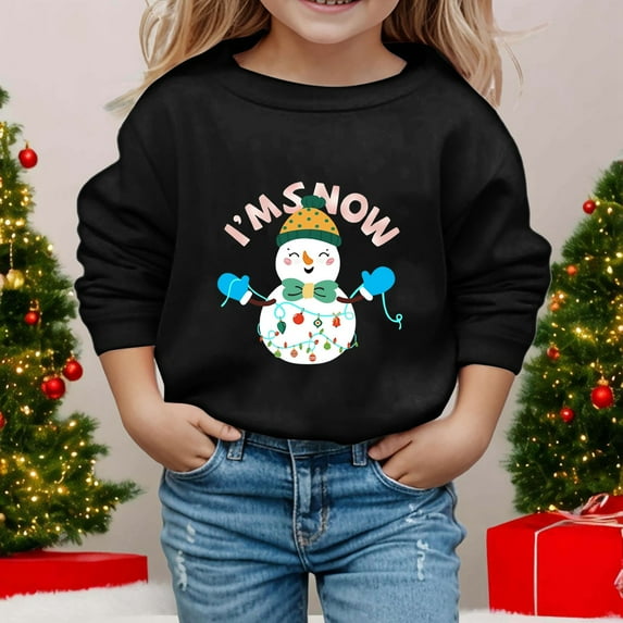 Girls Hoodies Sweatshirts Girls' Autumn and Winter Christmas Print ...