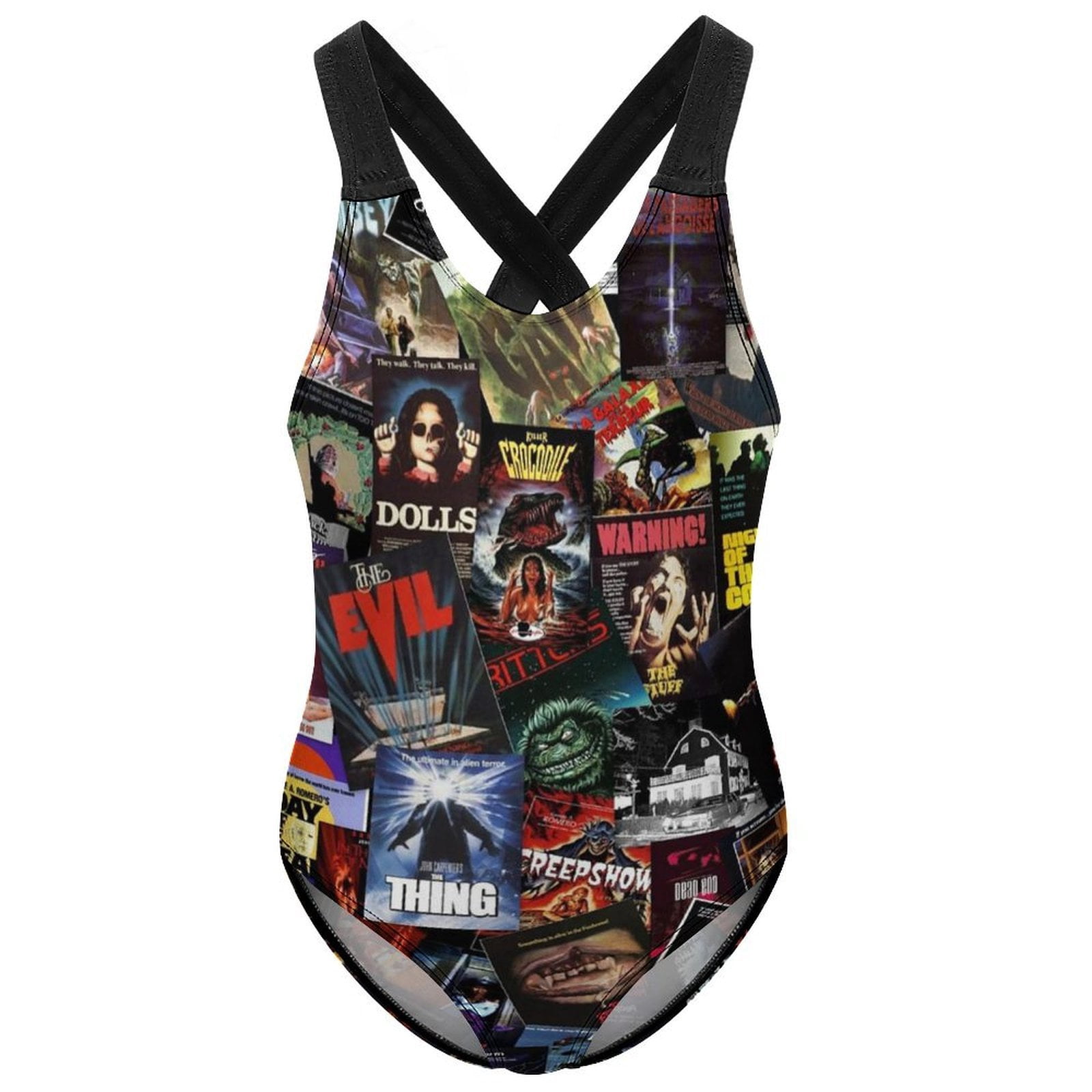 Girls Horror Character Movie One Piece Swimsuits Bathing Suits Cross ...