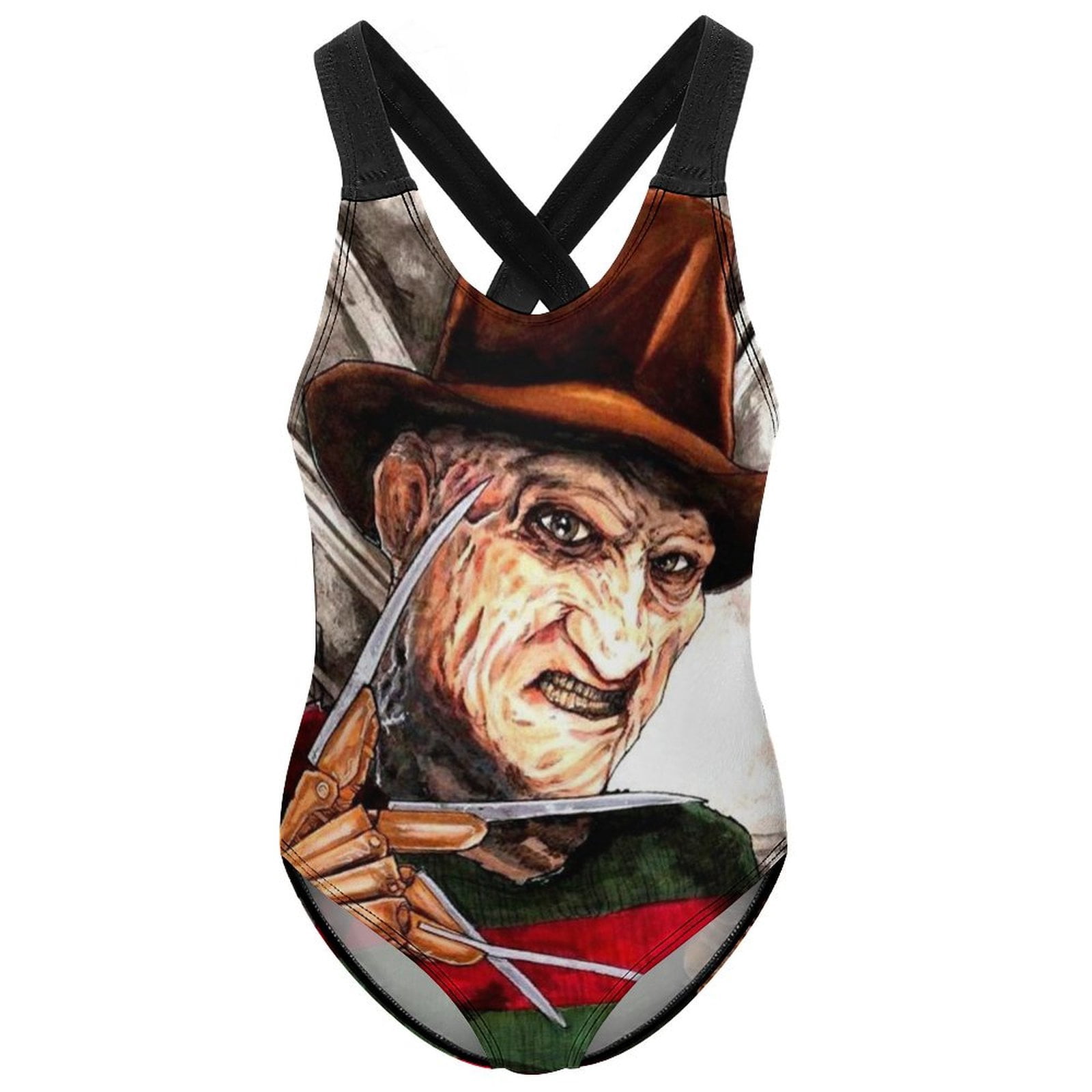 Girls Horror Freddy Movie Krue-Ge2 One Piece Swimsuits Bathing Suits ...
