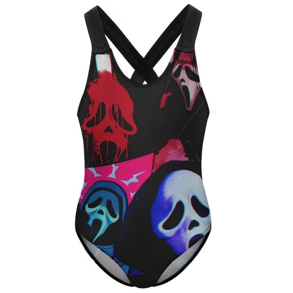 Girls Horror Movie Scre-am0 One Piece Swimsuits Bathing Suits Cross ...