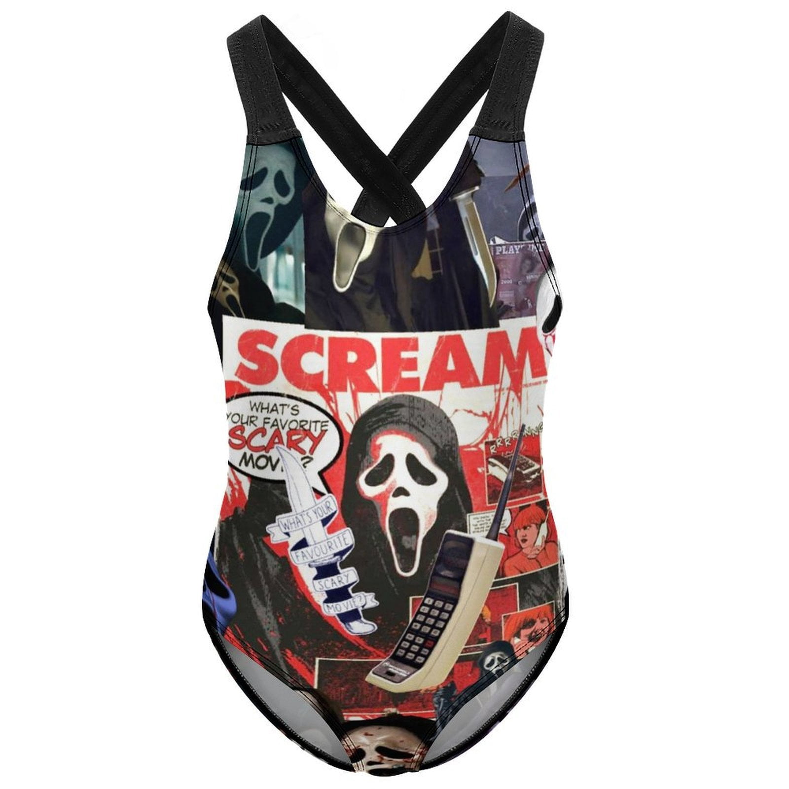 Girls Horror Movie Scre-am0 One Piece Swimsuits Bathing Suits Cross ...