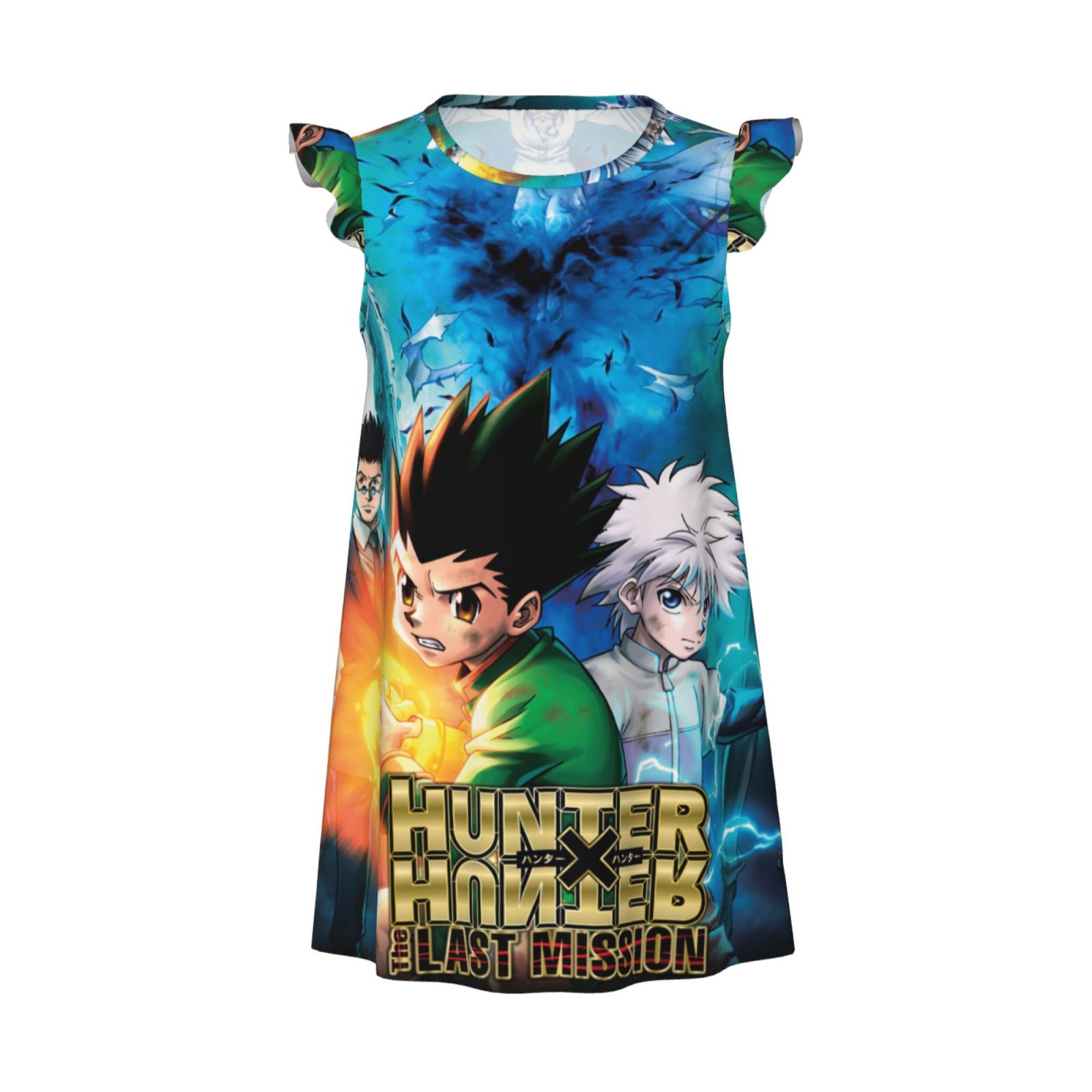 Girls Hunter X Hunte Gon Killua Graphic Flutter Sleeve Soft Fabric ...