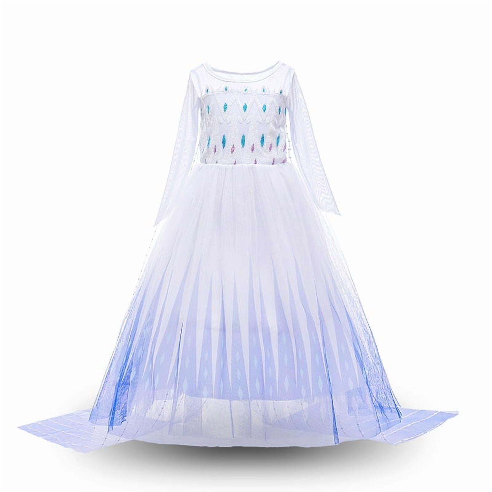 Girls Ice Princess Dress Snow Queen Costume for 4-12Years - Walmart.com