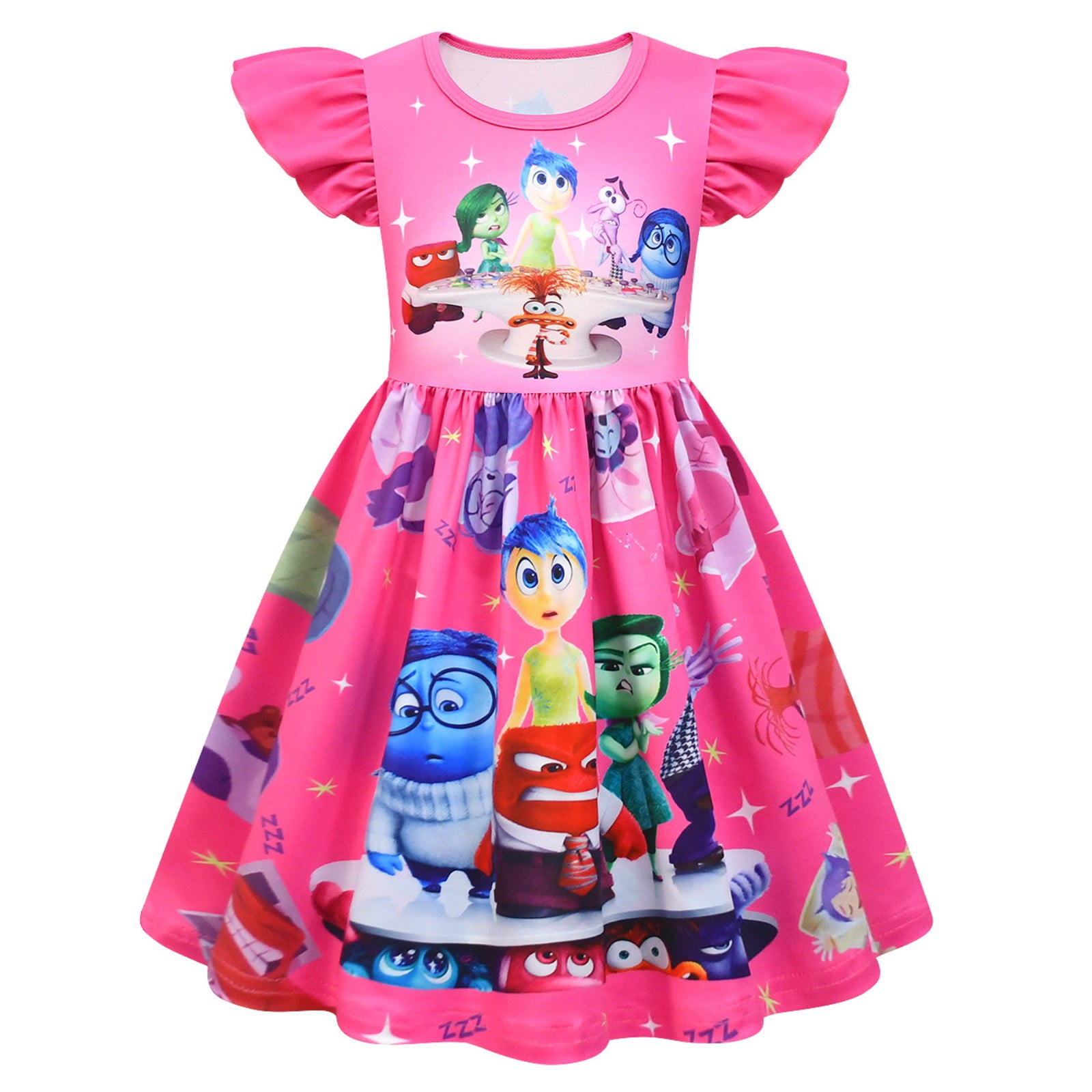 Girls Inside Out 2 Dress Cosplay Costume - Cartoon Birthday Party Fancy ...