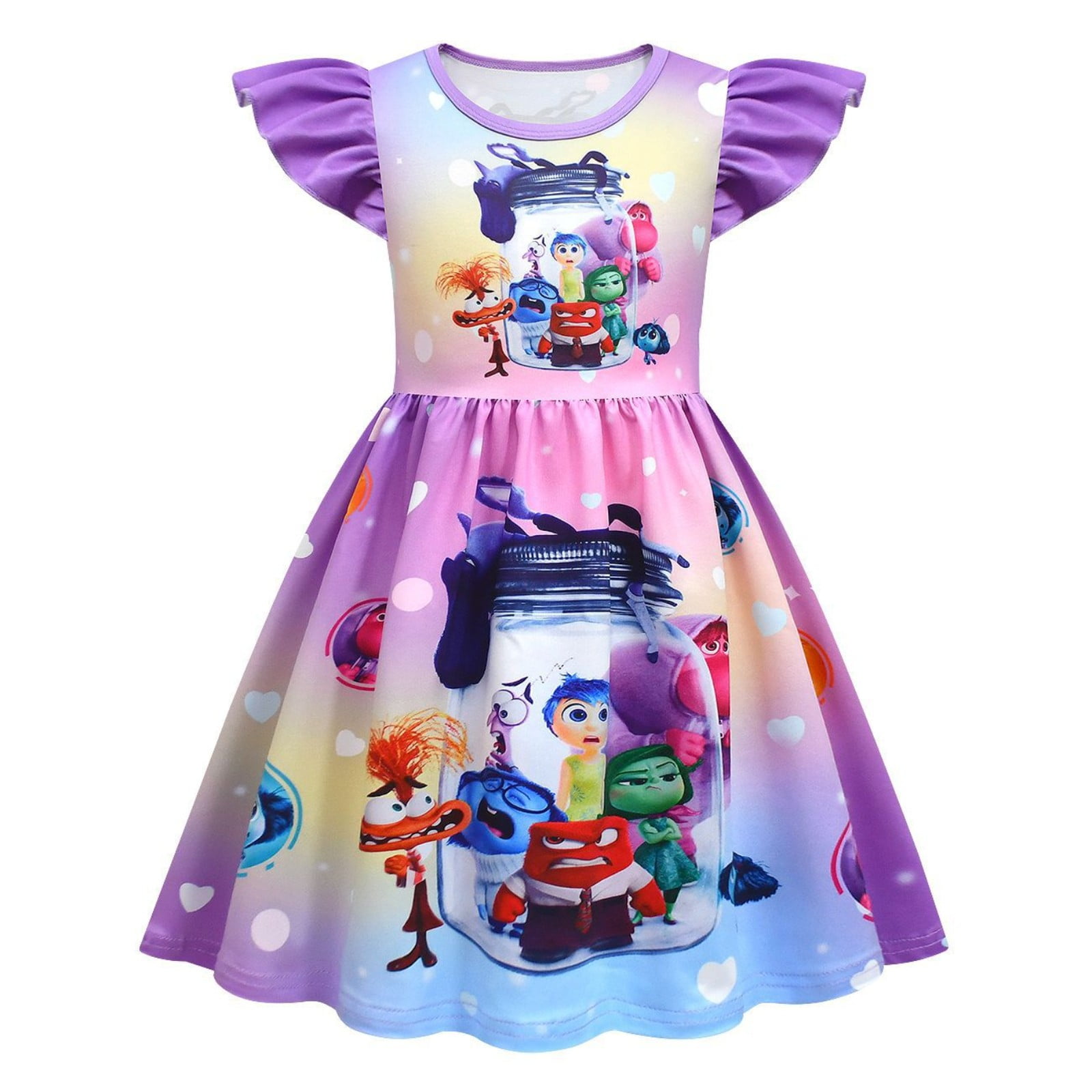 Girls Inside Out Dress Cosplay Costume - Cartoon Birthday Party Fancy ...