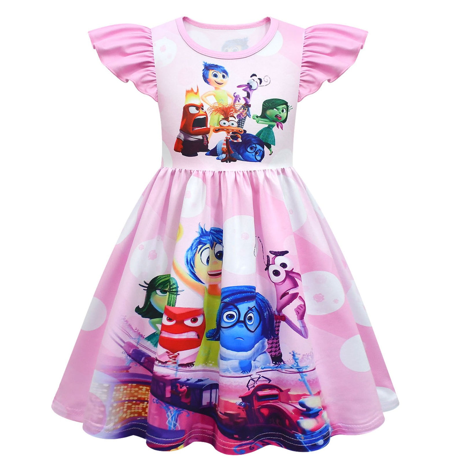 Girls Inside Out Dress Cosplay Costume - Cartoon Birthday Party Fancy ...
