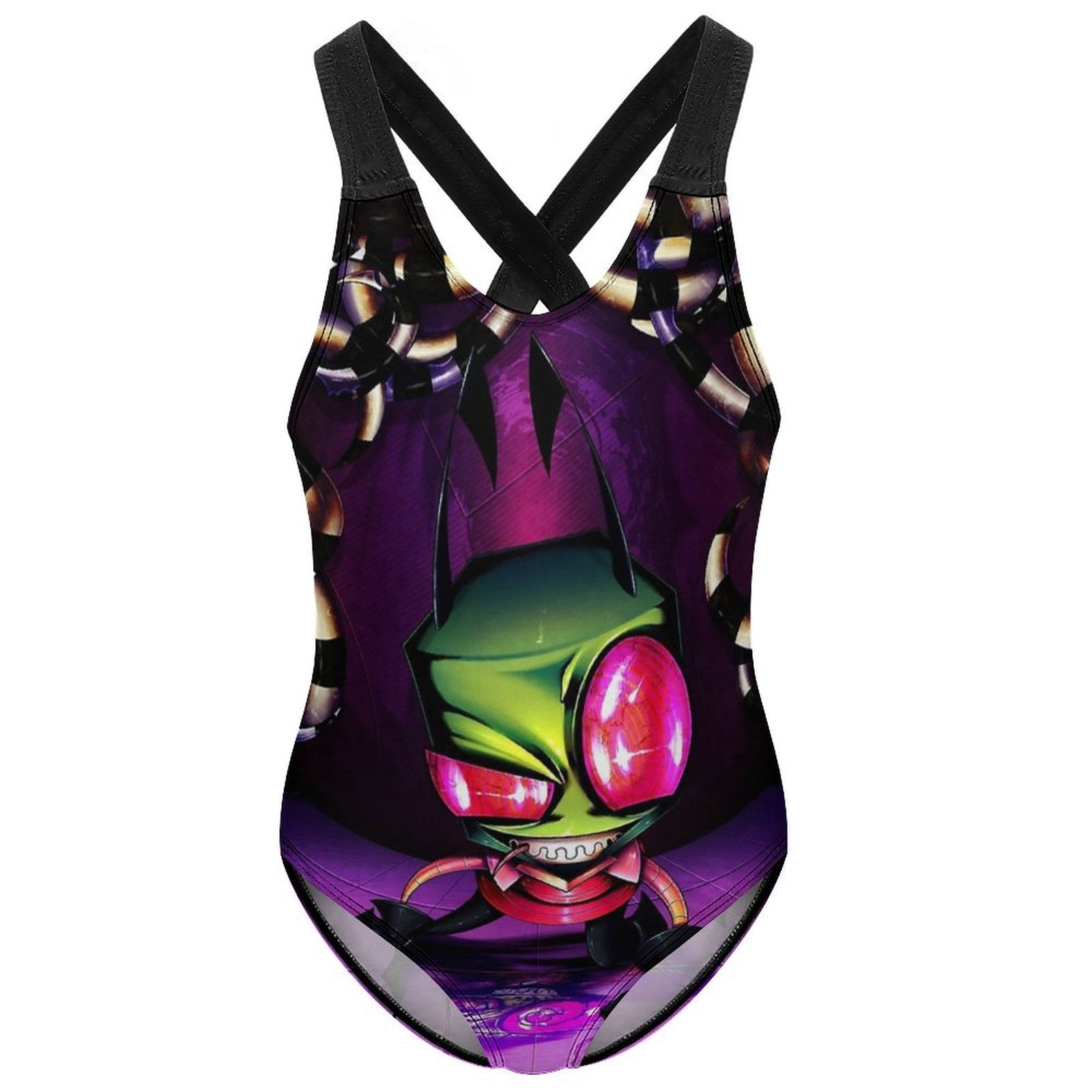 Girls Inva-der Monster Z1m Gir One Piece Swimsuits Quick Dry Swimwear ...