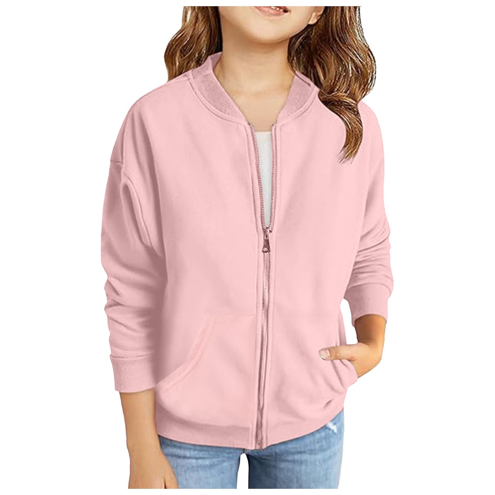 Girls Jackets,Girl's Lightweight Jackets Outerwear Zip Up Hoodies Teen ...