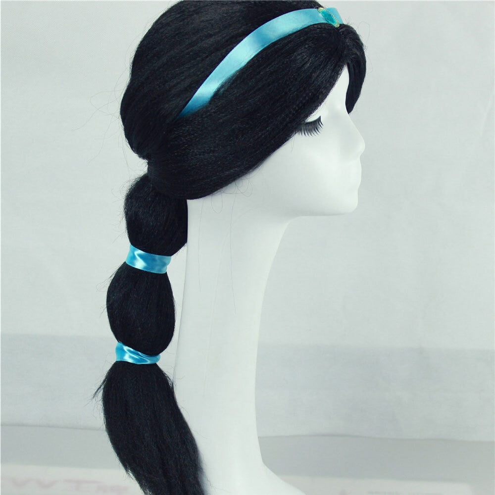 Girls Jasmine Braid Wig Princess Dress Up Costume Halloween Costume ...