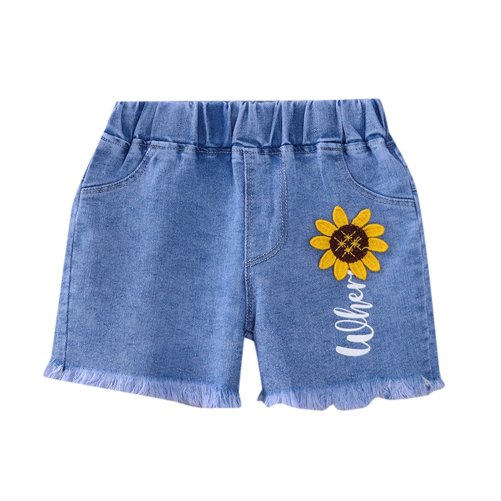 Girls Jean Shorts,Toddler Baby Girls Summer Denim Shorts Elastic ...