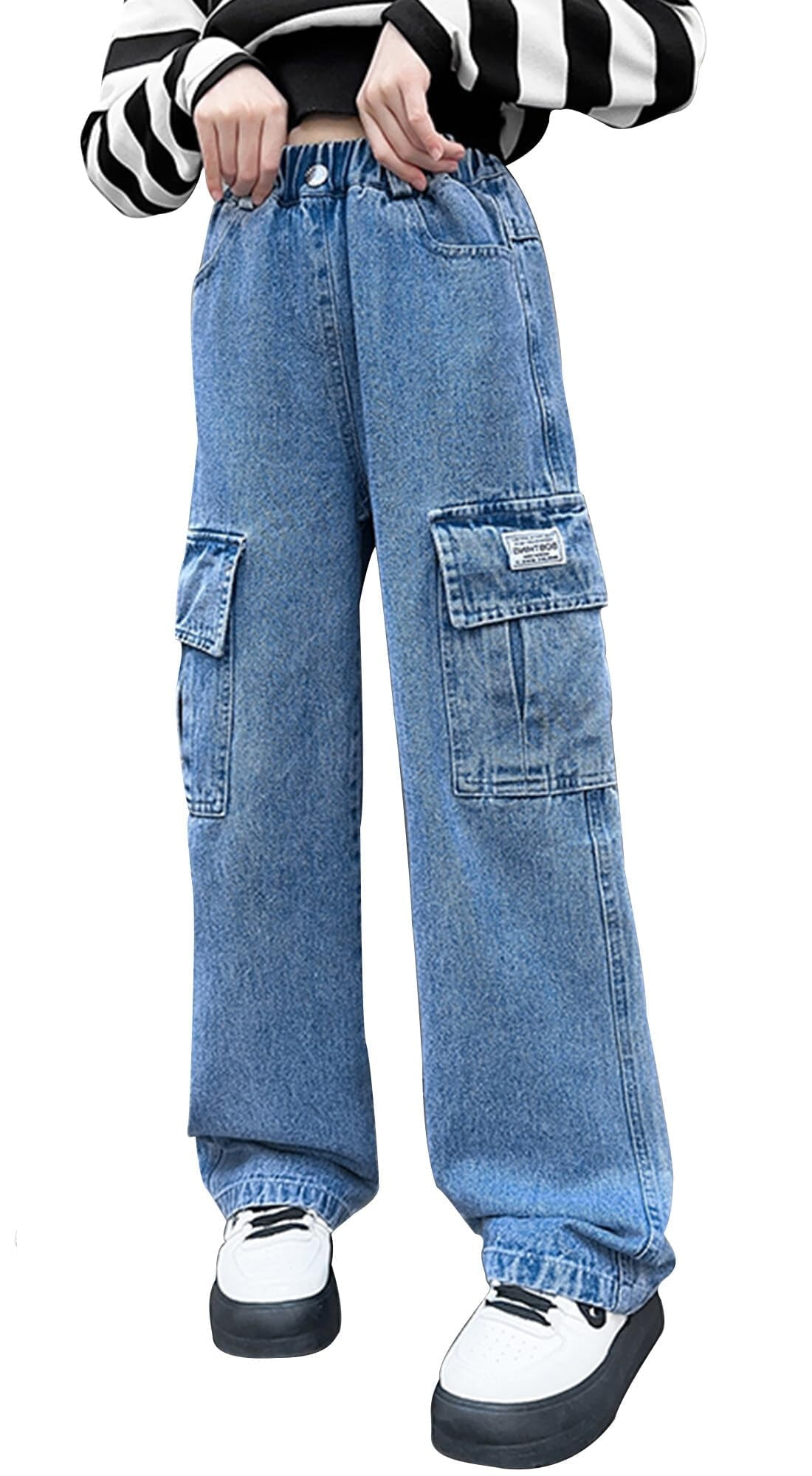 Girls Jeans High Waisted Denim Pants Straight Leg Cute Clothes for Teen ...