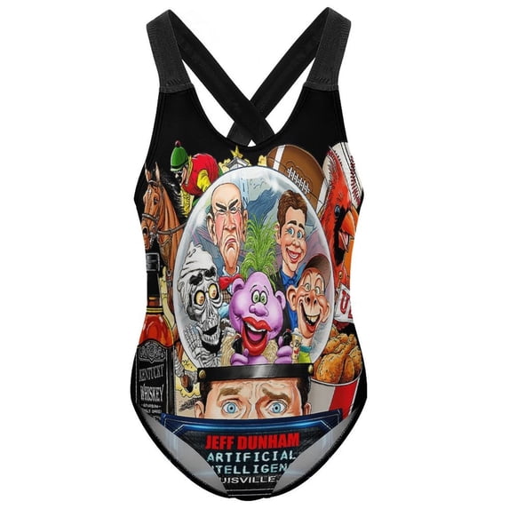 Girls Jeff Retro Dun-haw One Piece Swimsuits Quick Dry Swimwear Bathing ...