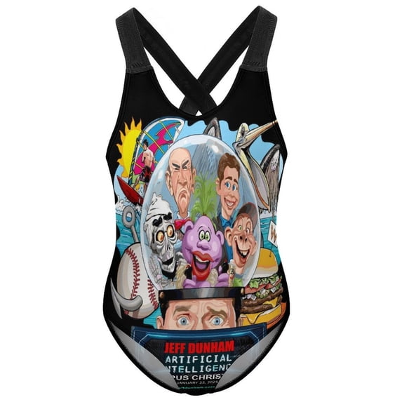 Girls Jeff Retro Dun-haw One Piece Swimsuits Quick Dry Swimwear Bathing ...