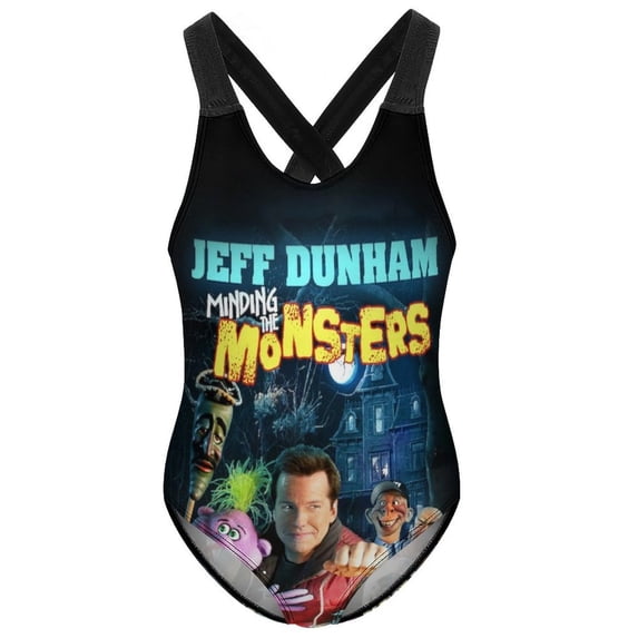 Girls Jeff Retro Dun-haw One Piece Swimsuits Quick Dry Swimwear Bathing ...