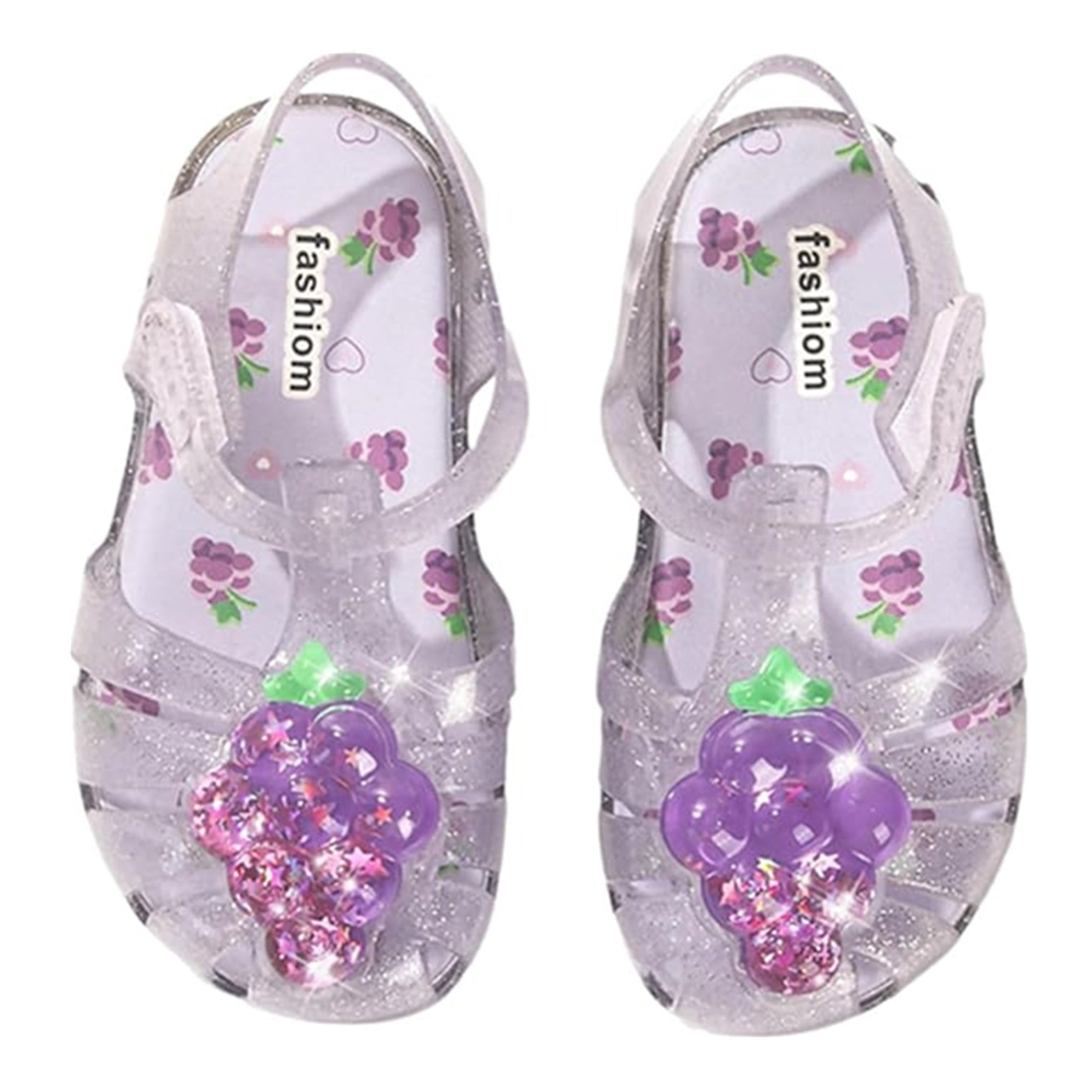 Girls Jelly Sandals Girls Dress Shoes Princess Sandals Water Beach Flat ...