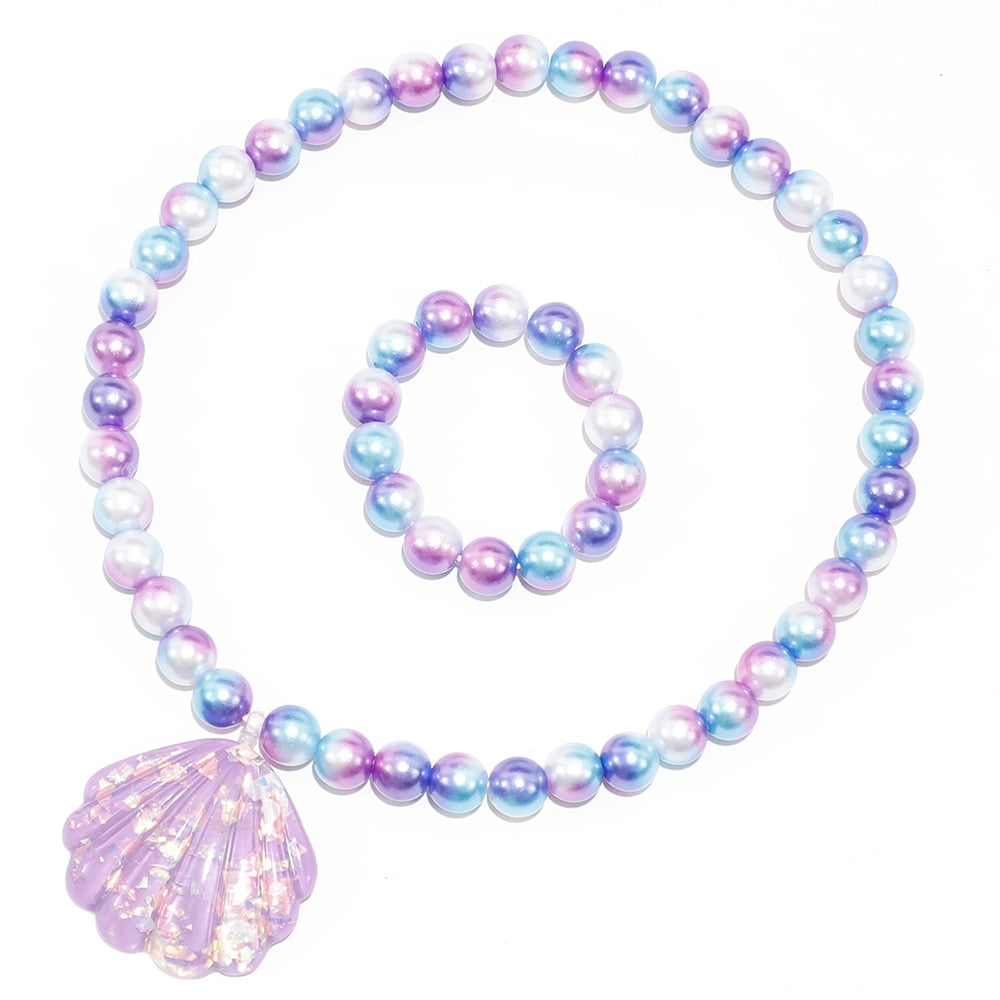 Girls Jewelry Set - Toddler Dress up 5 Piece Pretend Plasy Toy Jewelry ...