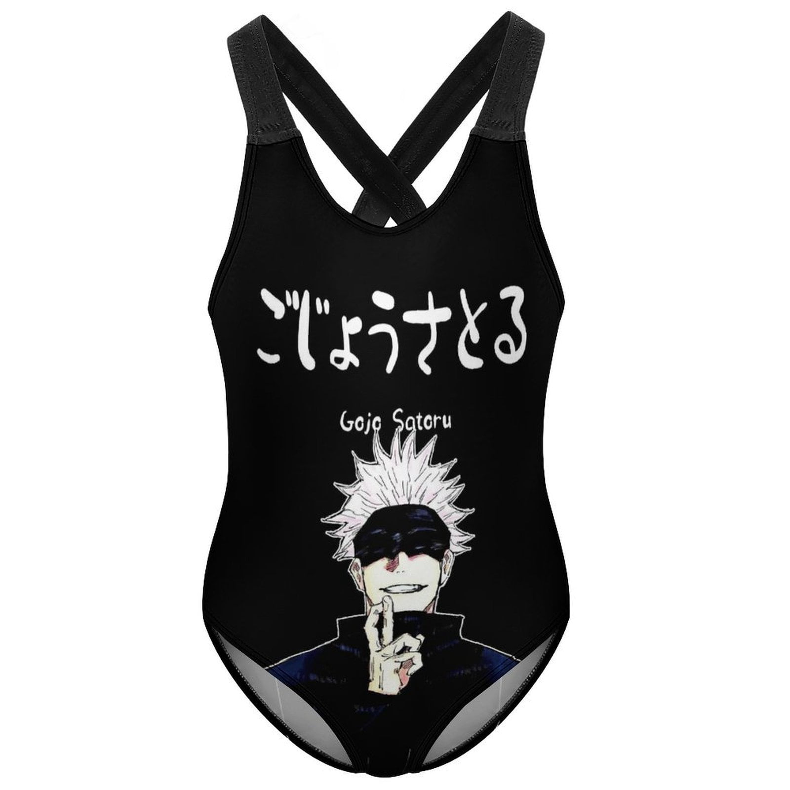 Girls Jujutsu Anime Kaisen One Piece Swimsuits Bathing Suits Cross Back ...
