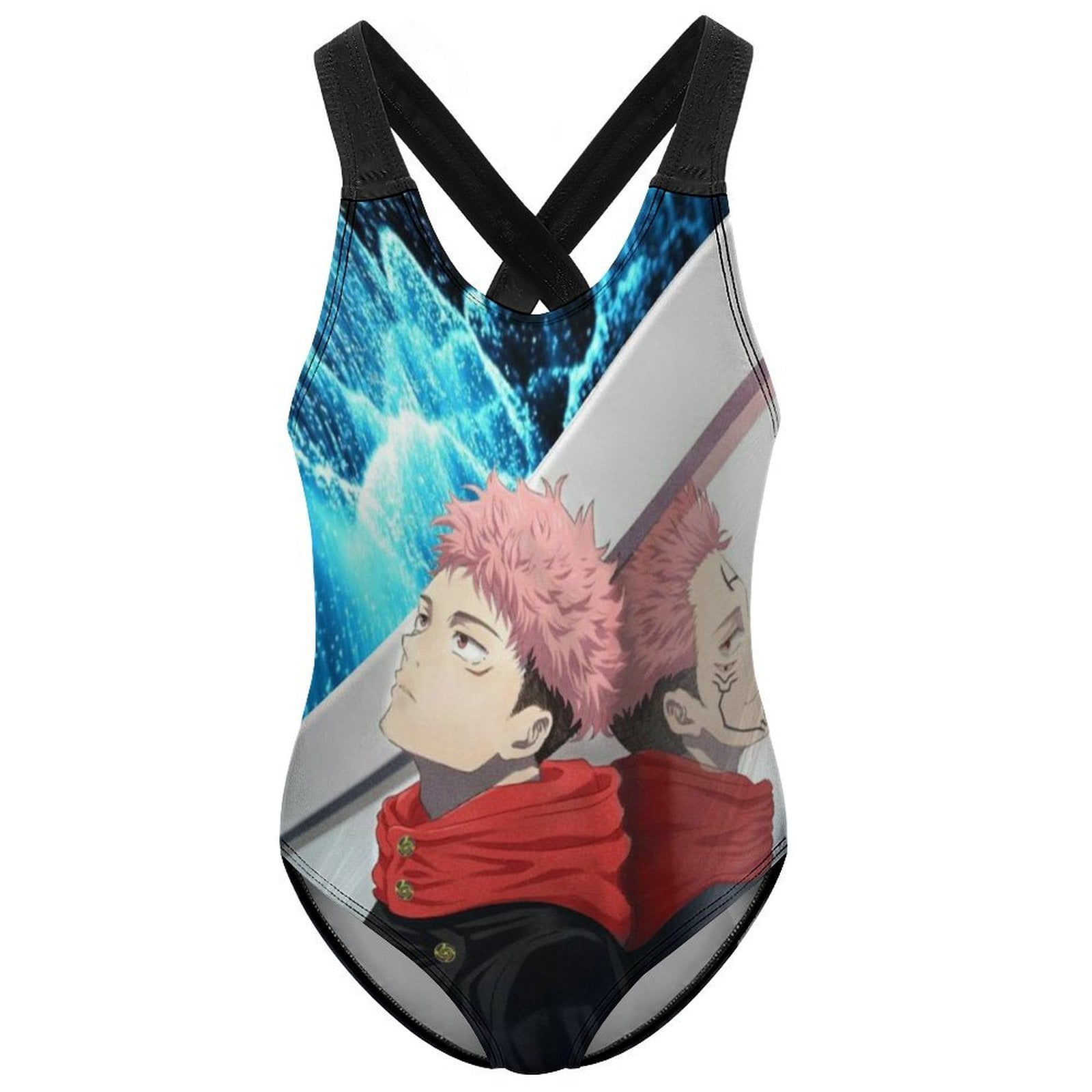 Girls Jujutsu Anime Kaisen One Piece Swimsuits Bathing Suits Cross Back ...