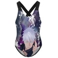 Girls Jujutsu Anime Kaisen One Piece Swimsuits Bathing Suits Cross Back ...