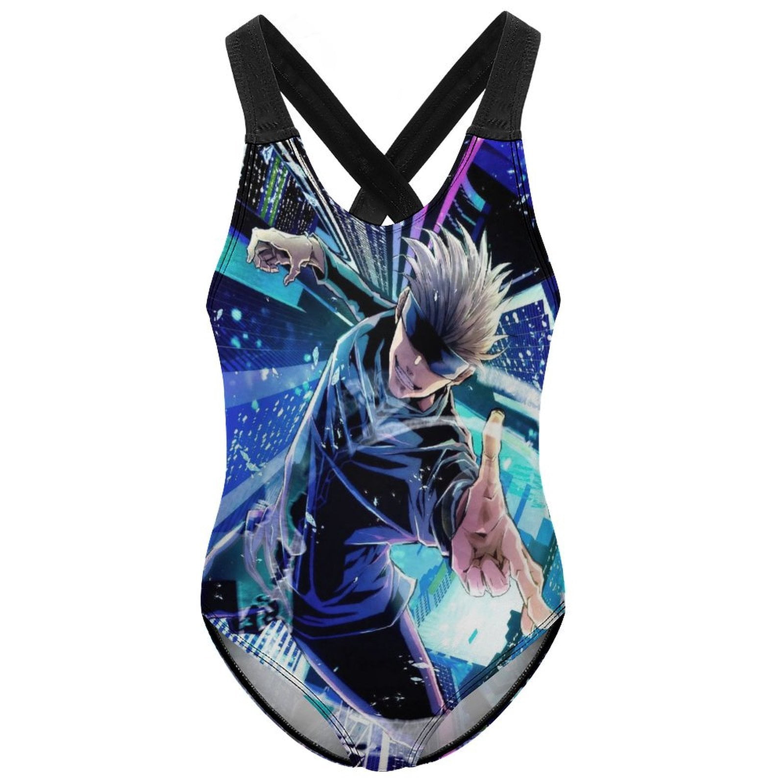 Girls Jujutsu Anime Kaisen One Piece Swimsuits Bathing Suits Cross Back ...