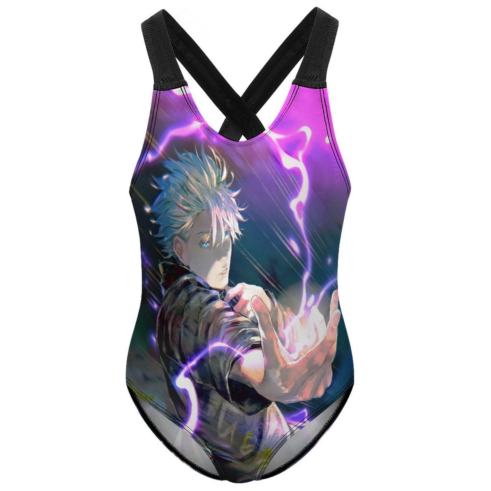 Girls Jujutsu Anime Kaisen One Piece Swimsuits Bathing Suits Cross Back ...