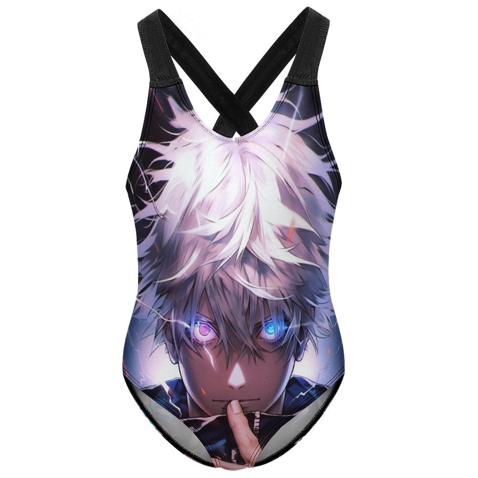 Girls Jujutsu Anime Kaisen One Piece Swimsuits Bathing Suits Cross Back ...