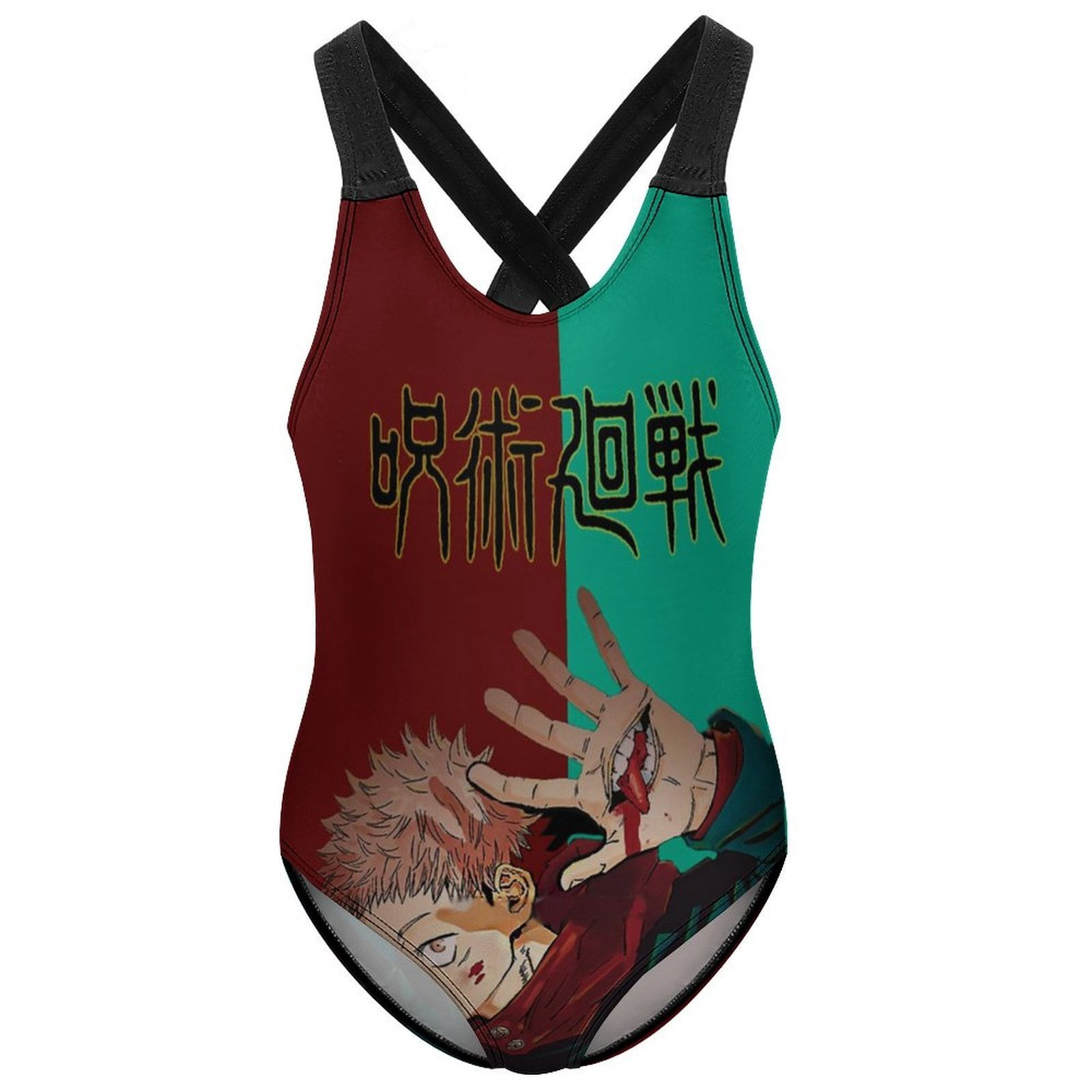 Girls Jujutsu Anime Kaisen One Piece Swimsuits Bathing Suits Cross Back ...