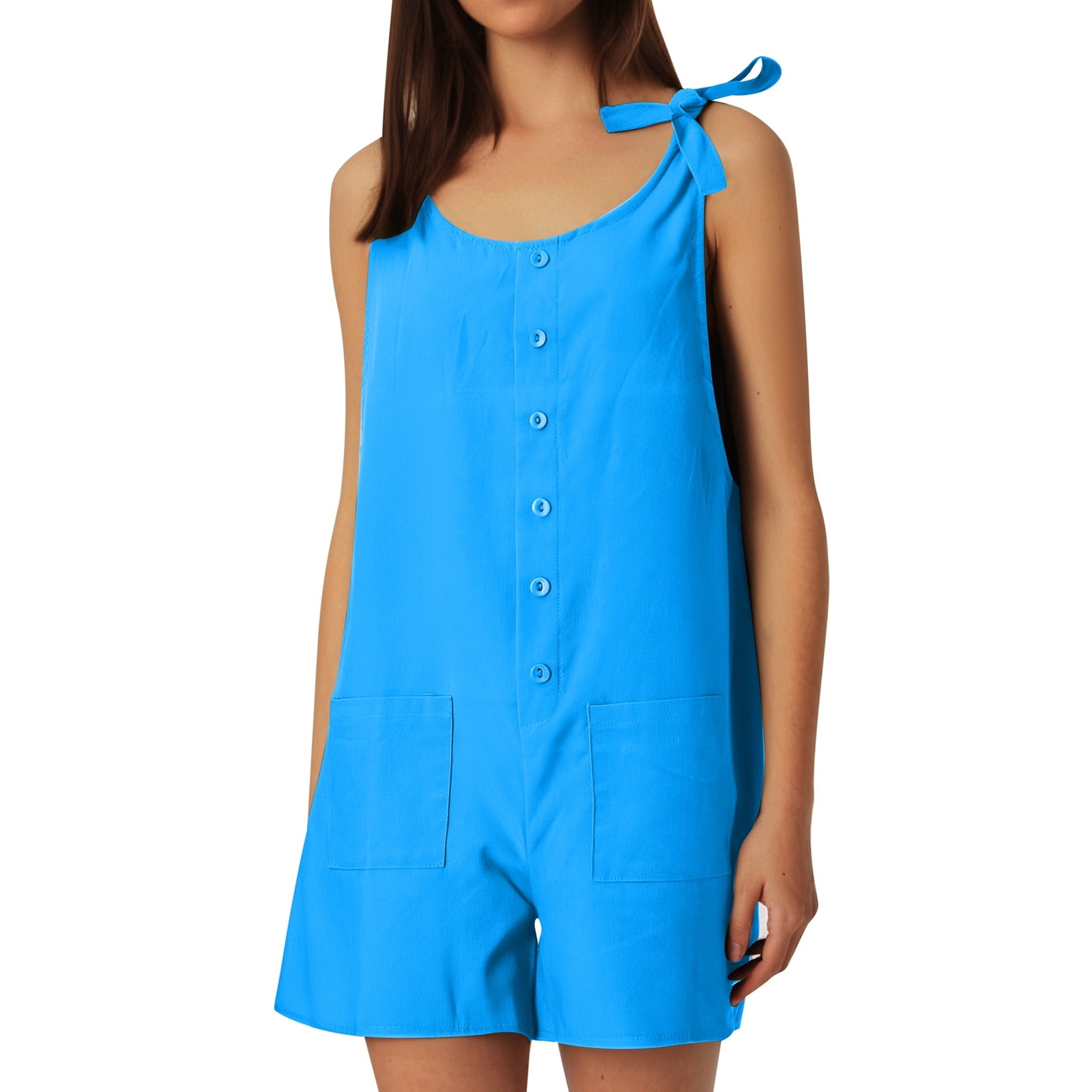 Girls Jumpsuit Sleeveless Cute Summer Clothes with Pockets Adjustable ...