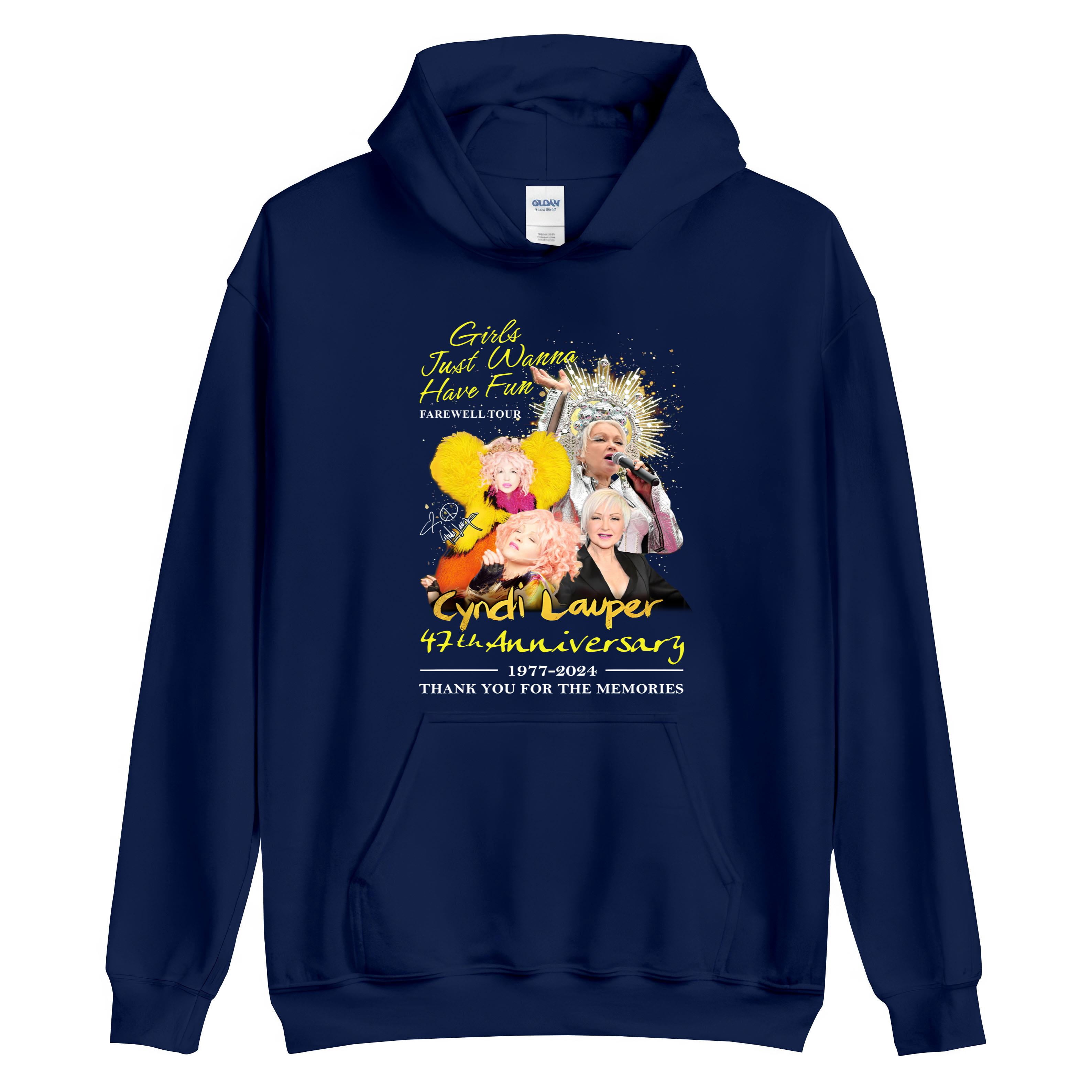Girls Just Wanna Have Fun Tour Hoodie, Music Anniversary 1977-2024 ...