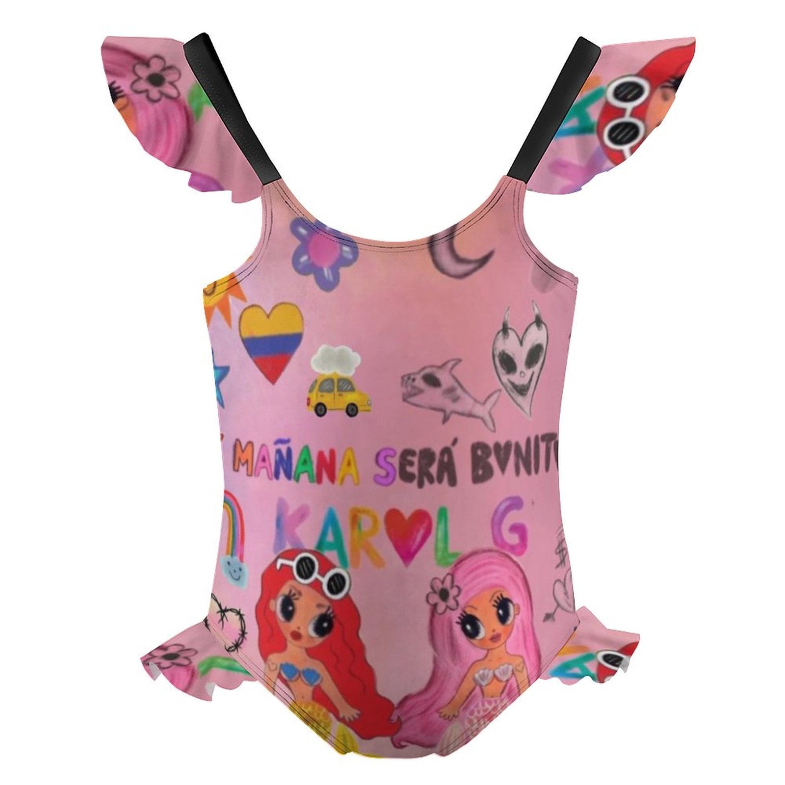 Girls Kar-ol G One Piece Swimsuit Flutter Sleeve Bathing Suit Summer ...