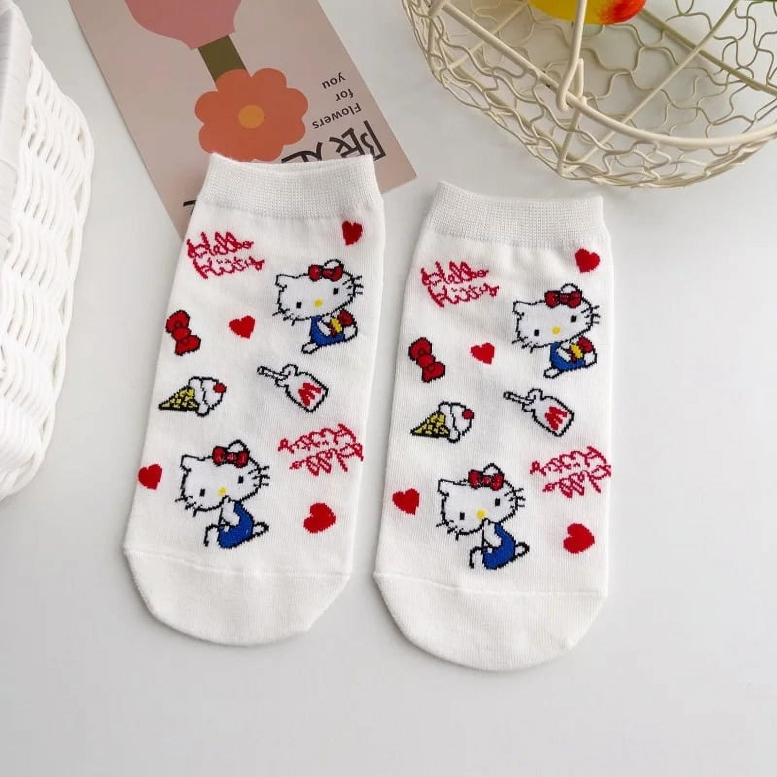 Girls Kawaii Sanrio Hello Kitty Women Socks Cute Cartoon Socks Anime ...