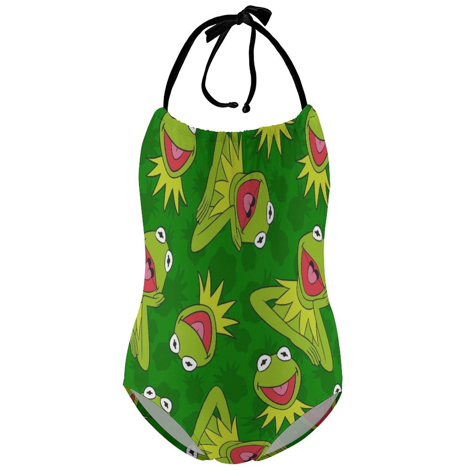 Girls Ke-Rmit The Fro Bathing Suit One Piece Halter Neck Strap Swimwear ...