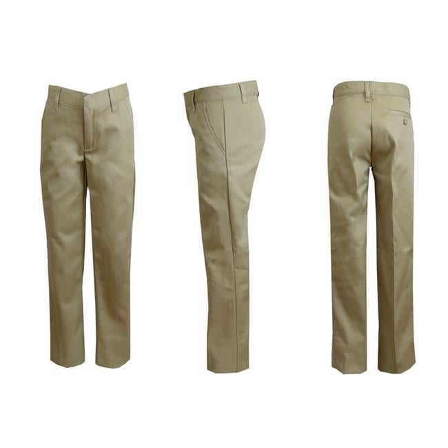 Girls Khaki Basic Flat Front School Pants, Case of 24 - Walmart.com