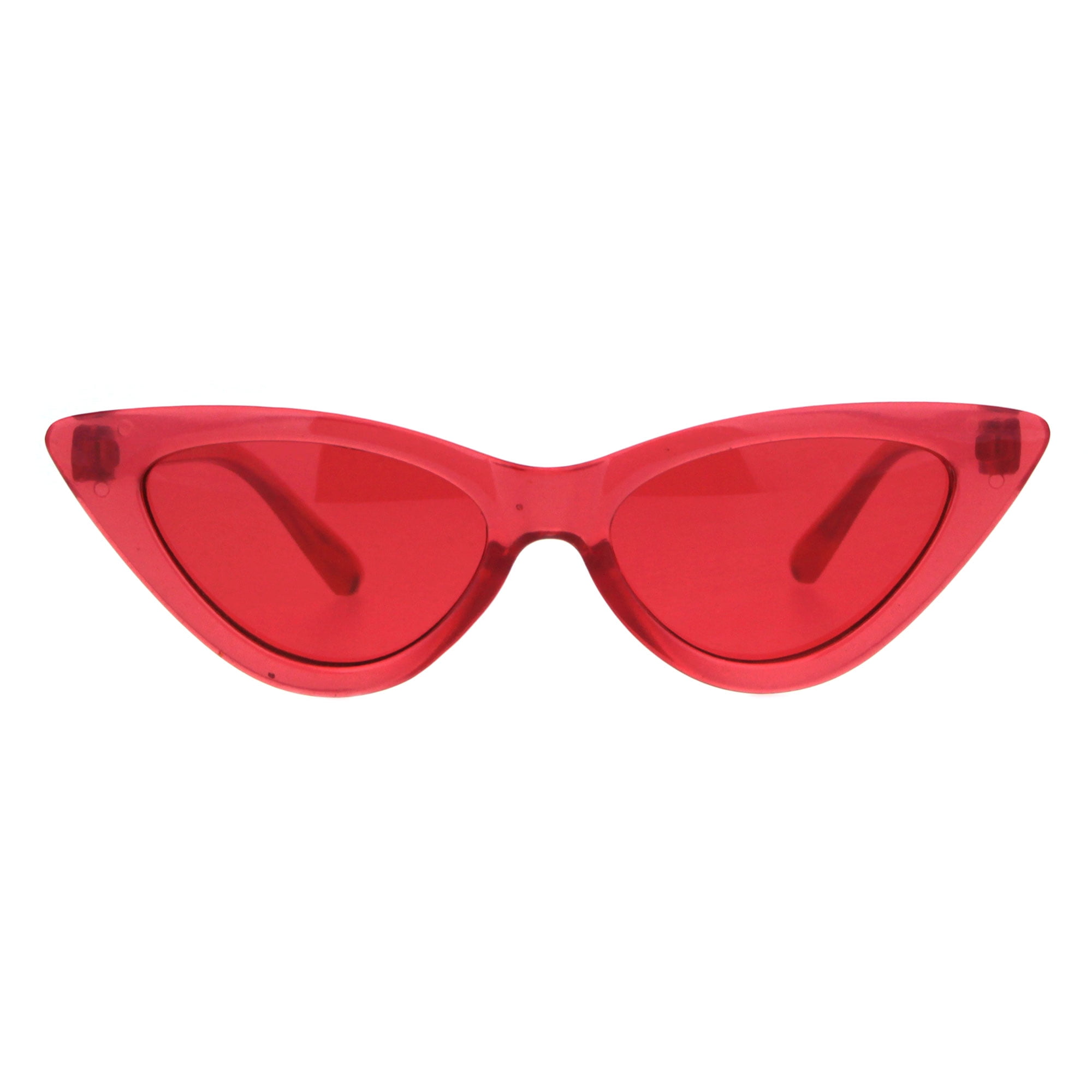 Girls Kid Size Gothic Cat Eye Pimp Color Lens Plastic Sunglasses Red ...