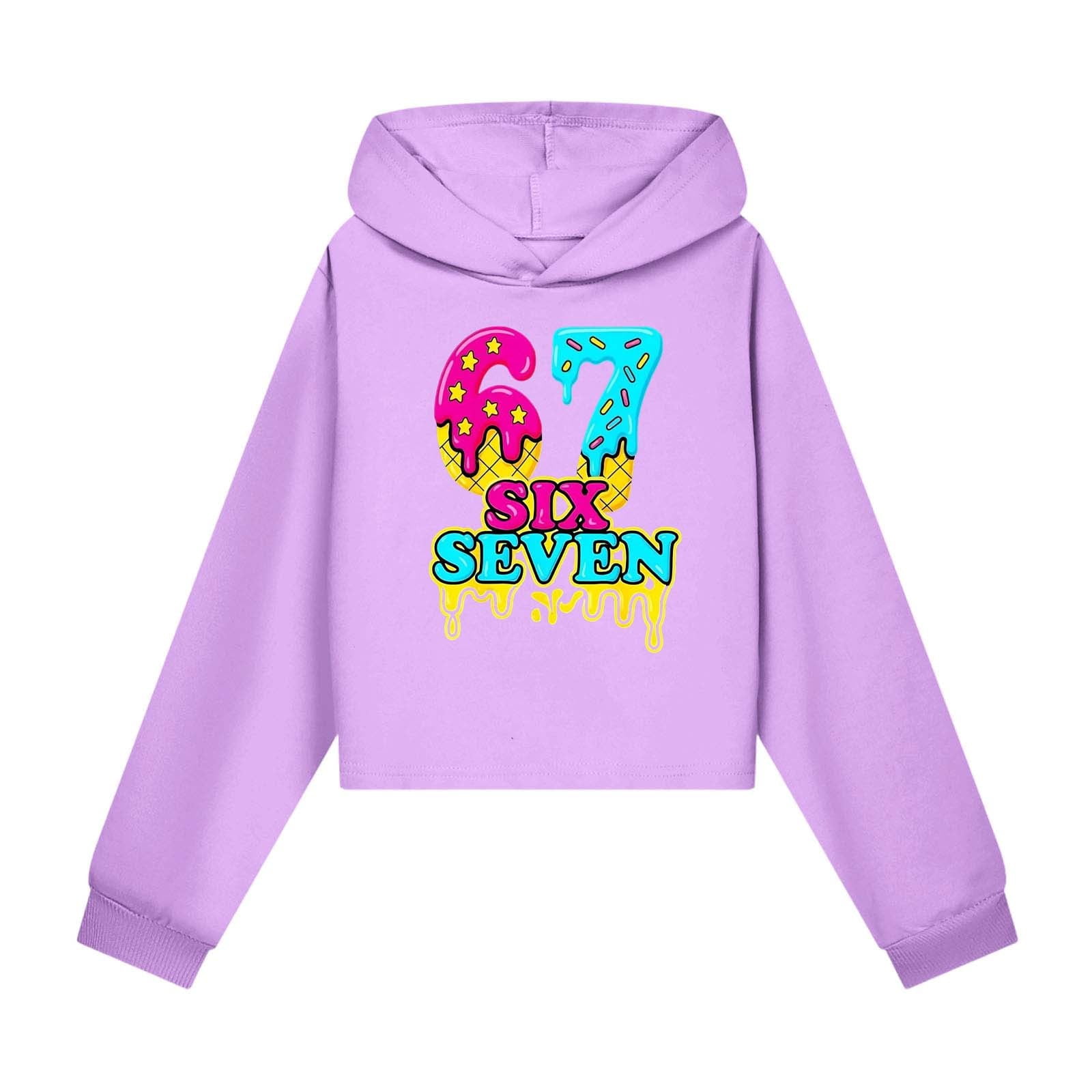 Girls Kids 67 Hoodies Sweatshirt Cute Rap Sweatshirts Kids Hip-hop ...