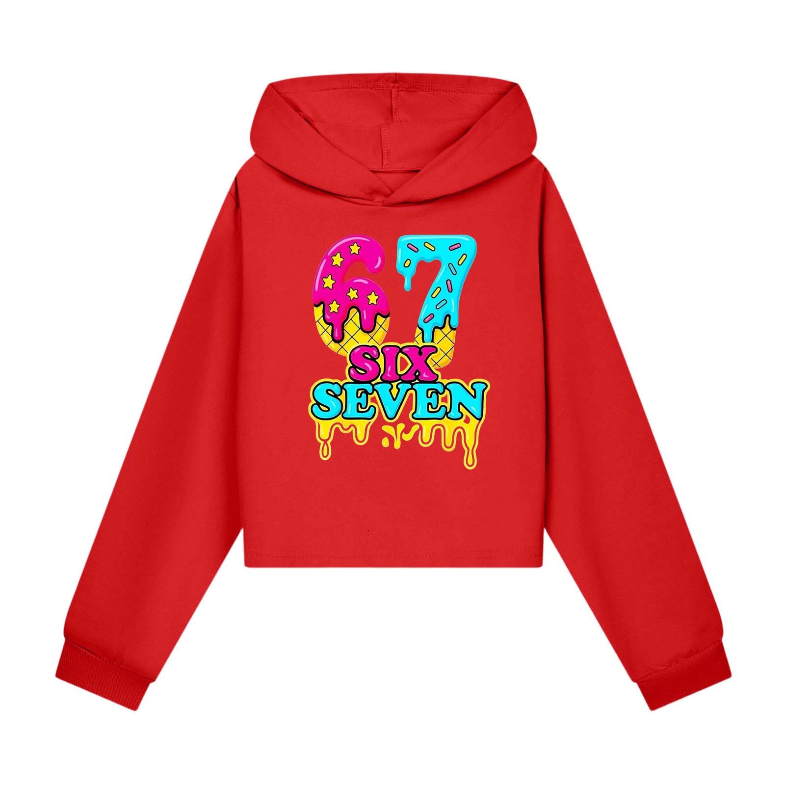Girls Kids 67 Hoodies Sweatshirt Cute Rap Sweatshirts Kids Hip-hop ...