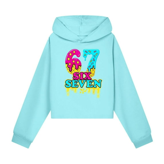 Girls Kids 67 Hoodies Sweatshirt Cute Rap Sweatshirts Kids Hip-hop ...