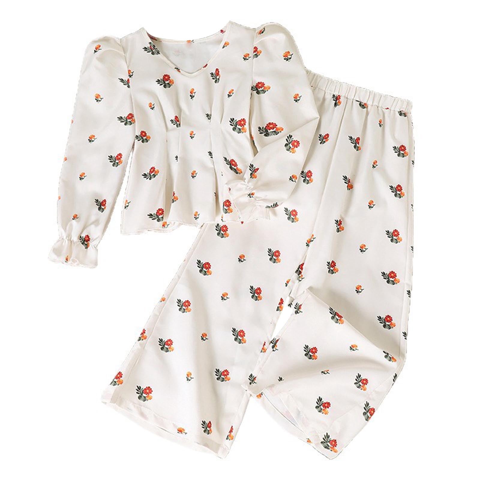 Girls Kids Back to School Outfits 10-12 Long Sleeve Floral Shirts Pants ...