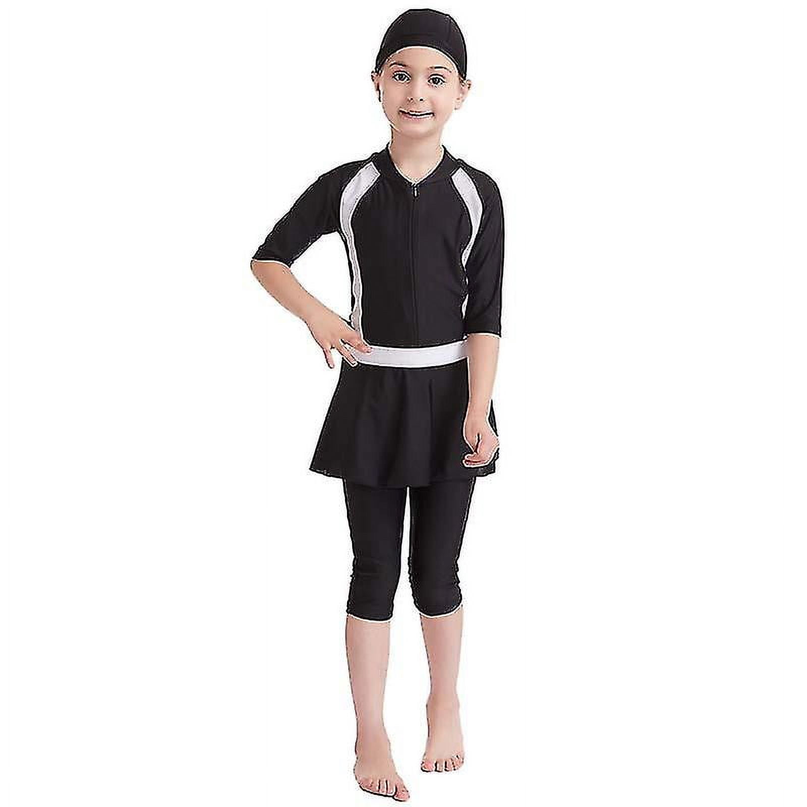 Girls Kids Muslim Swimsuit Islamic Swimwear Modest Burkini Swimming ...