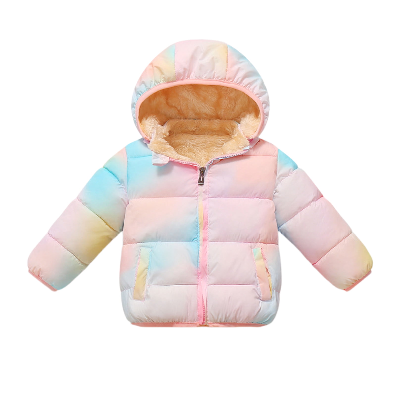 Girls Kids' Pocket Coat - Solid Color Short Cotton Jacket for Chilly ...