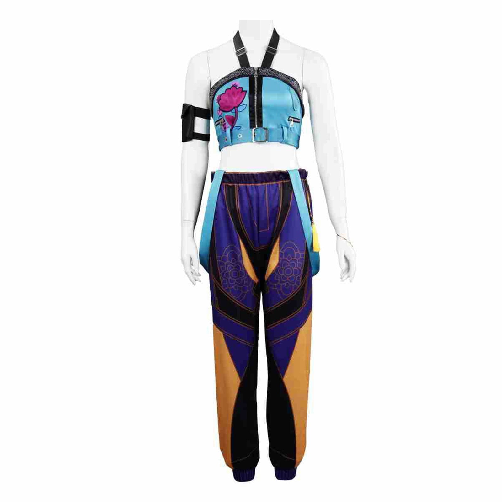 Girls Kids Pop Singer Zo/ey Platinum Clothes Cosplay Crop Top Pants Sets Pop Stars Kids Costume ...