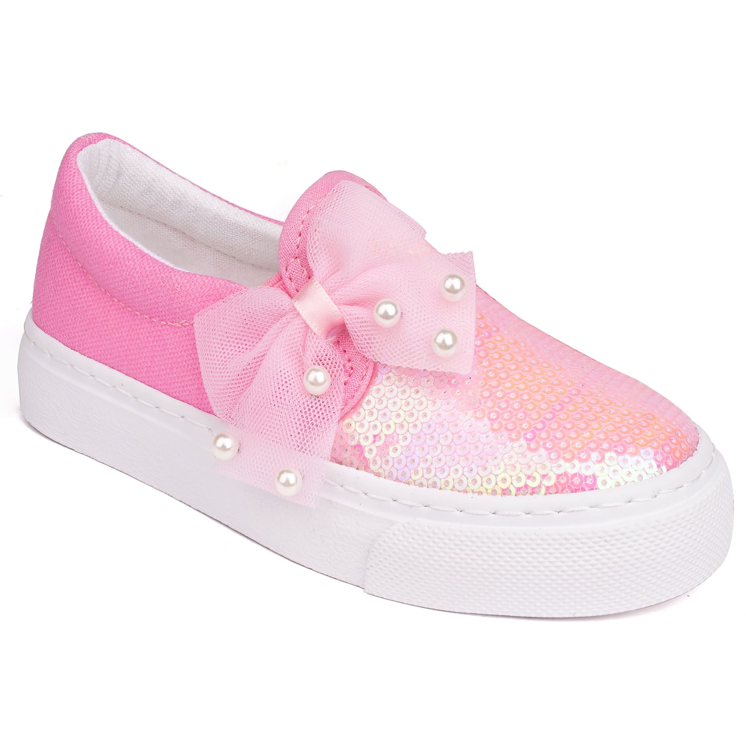 Girls Kids Sneakers Loafer Shoes Toddler Slip On Sequins Glimmer ...